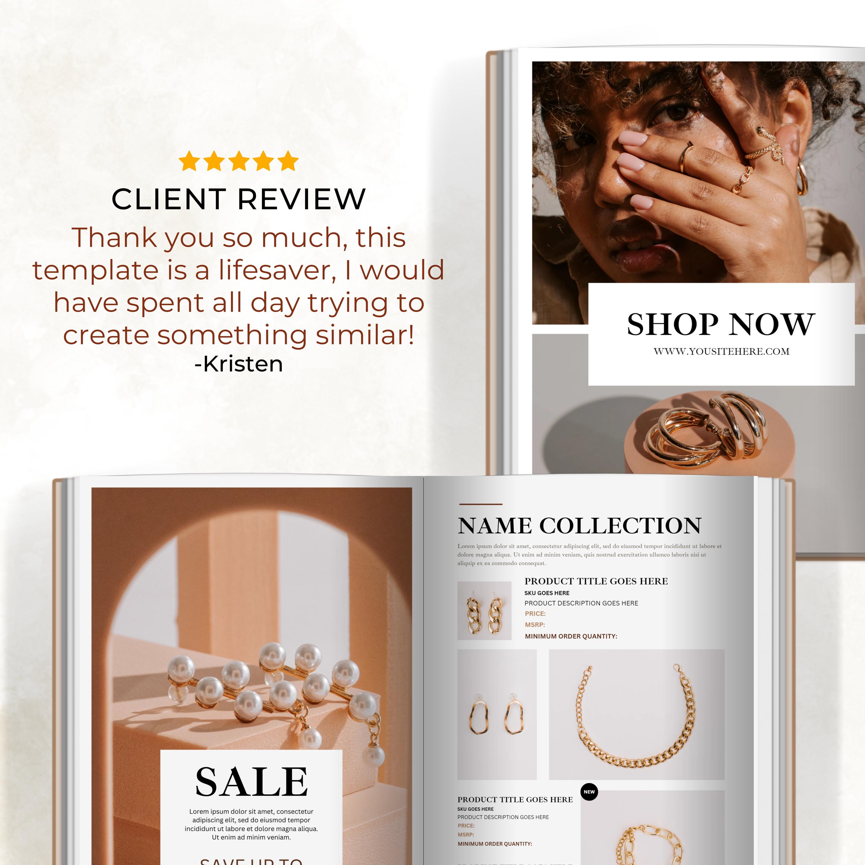 Wholesale Line Sheet Template: Jewelry Catalogue (editable Canva) - Etsy