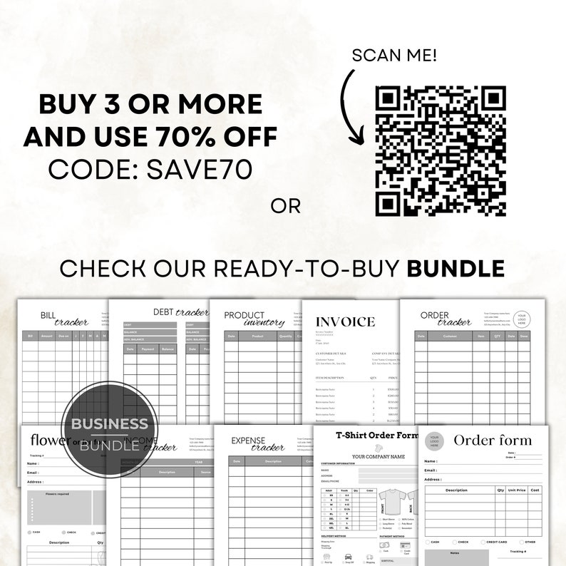 Florist Order Form Canva Template, Editable Craft Inventory Client ...