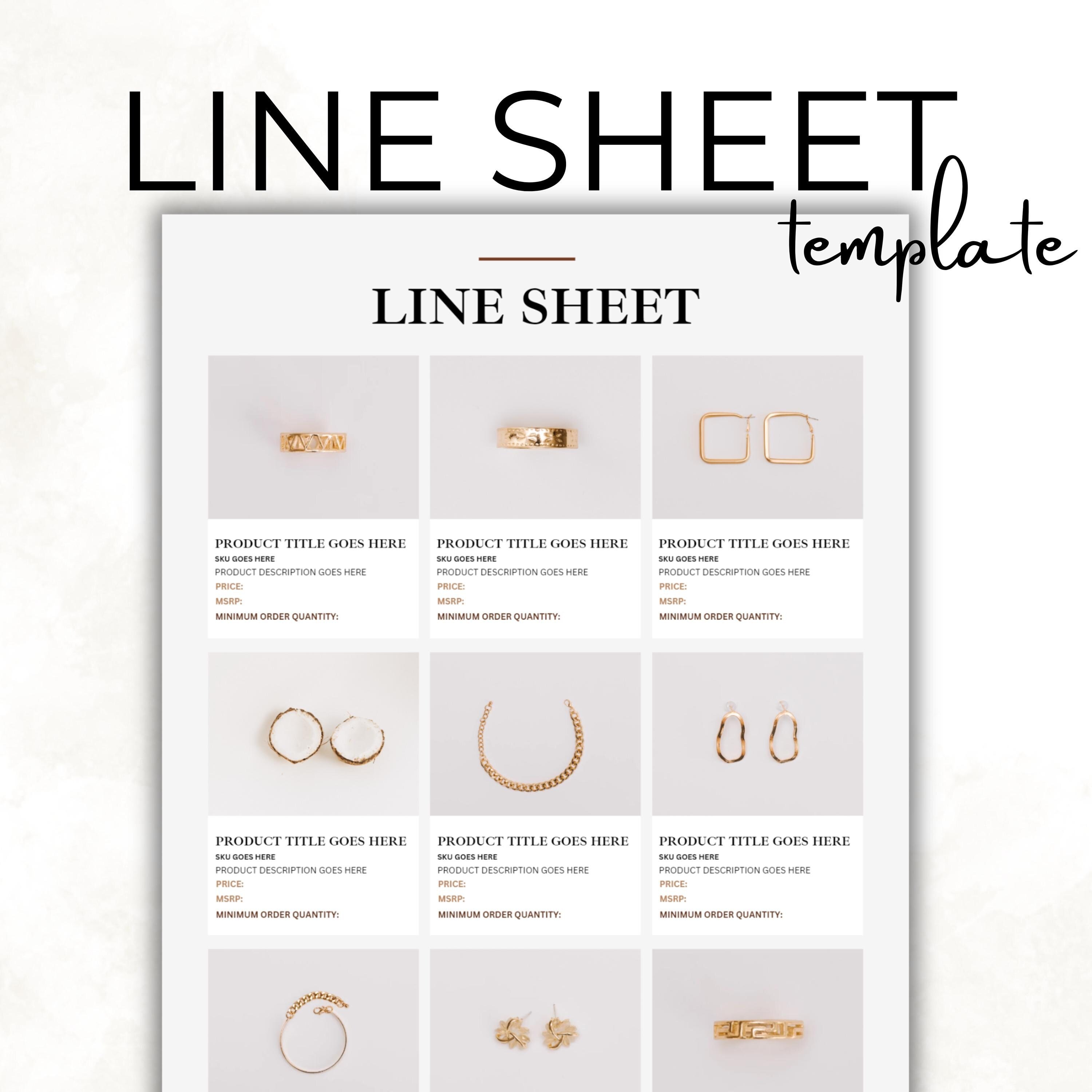 Line Sheet Template, One-page Editable in Canva Buyer Presentation ...