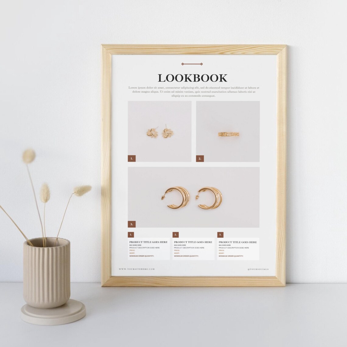 Wholesale Line Sheet Template: Jewelry Catalogue (editable Canva) - Etsy