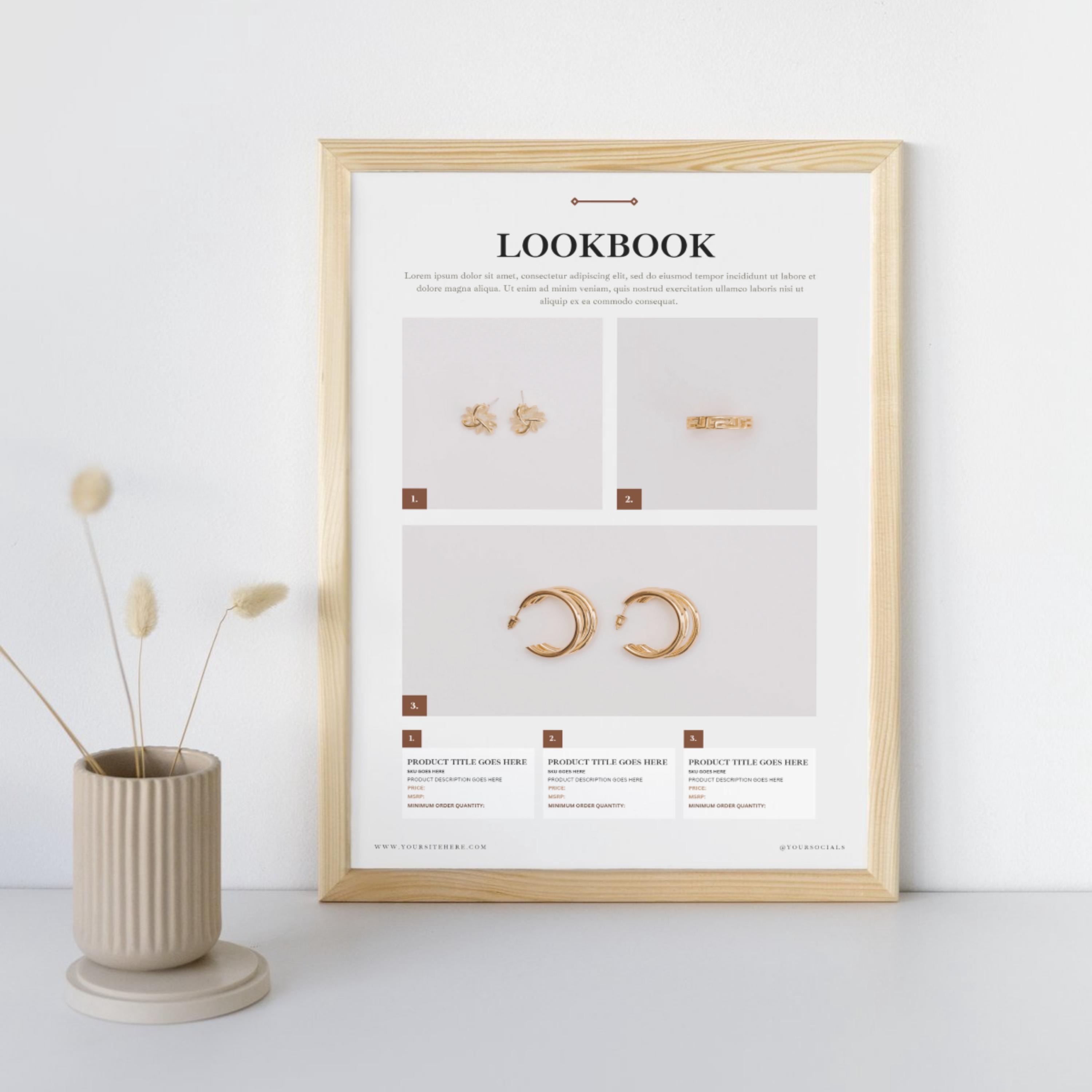 Wholesale Line Sheet Template: Jewelry Catalogue (editable Canva) - Etsy