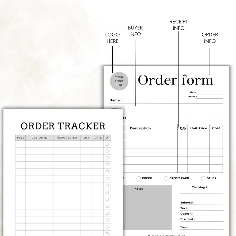 Tshirt Order Form Tracker Bundle, Custom Canva Order Forms, T-shirt ...