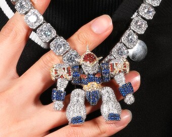 Iced Out Anime Pendant - Etsy