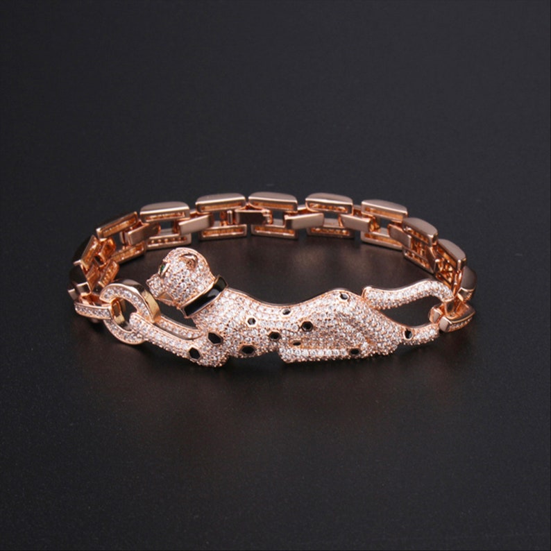 Jaguar Bracelet Leopard Bracelet Cheetah Leopard Cuban - Etsy