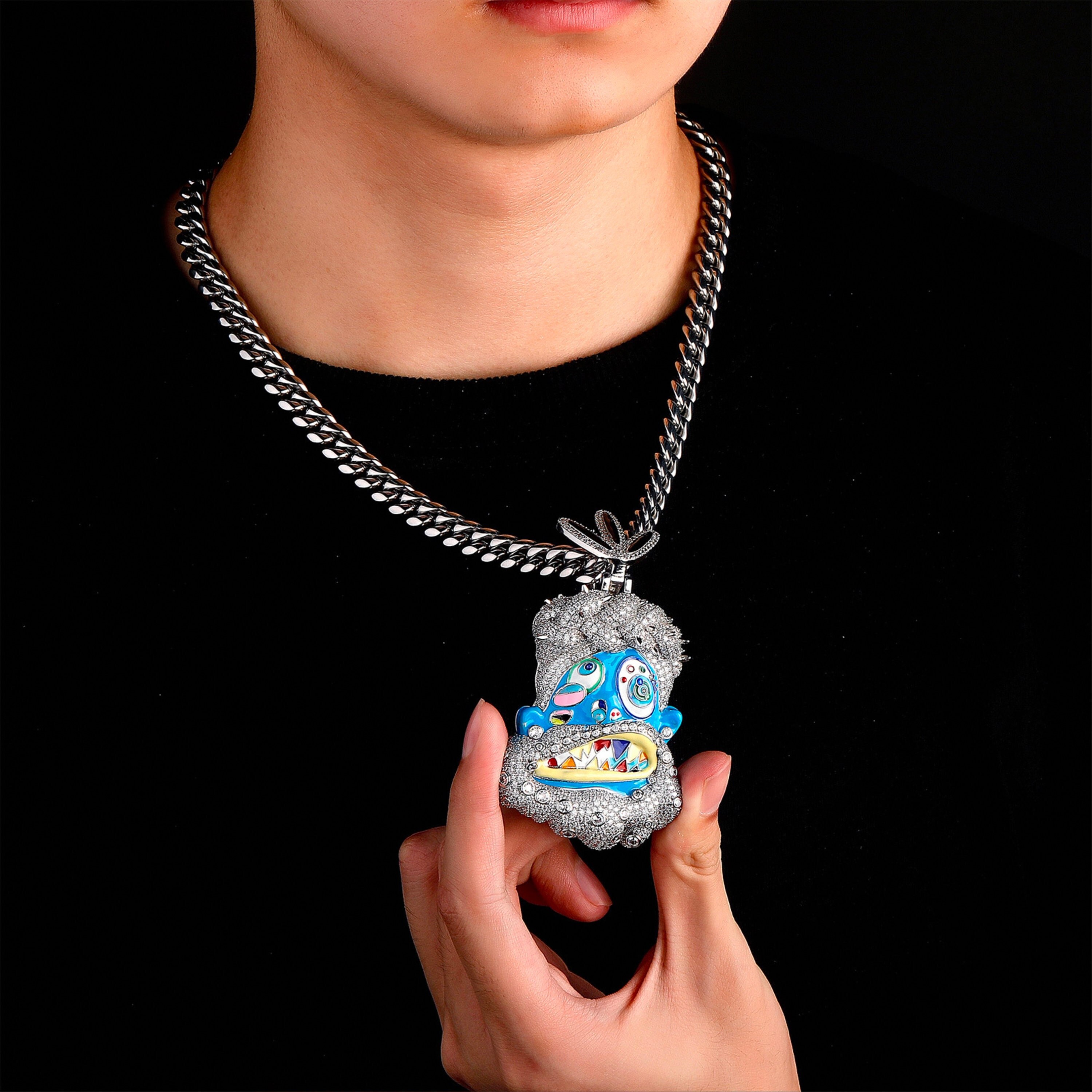 Hiphop Pendant Cartoon Pendant Iced Out Jesus Pendant Cartoon - Etsy