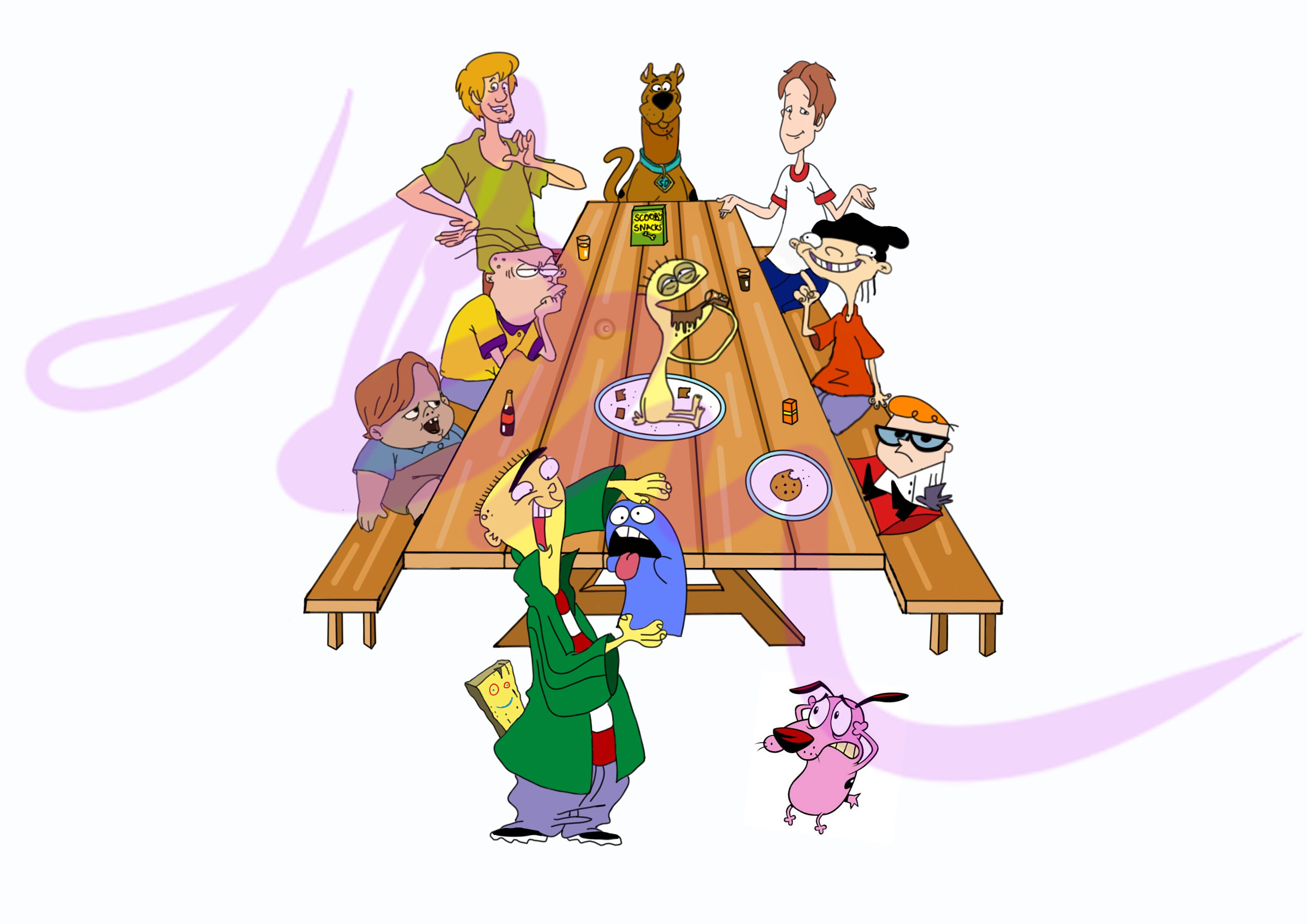 00s Cartoons Unique Design Shaggy, Scooby Doo, Ed, Edd N Eddy, Louie ...