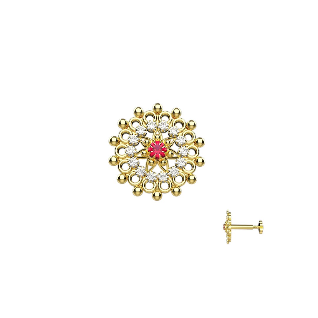 Big Nose Studs Everyday Nose Ring Hypoallergenic Nose Jewelry Screw ...