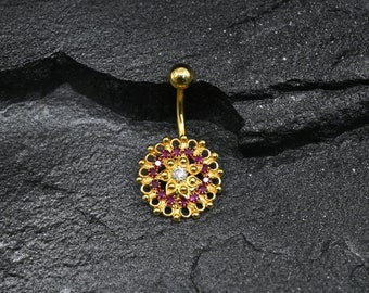 Real Silver Belly Ring - Etsy