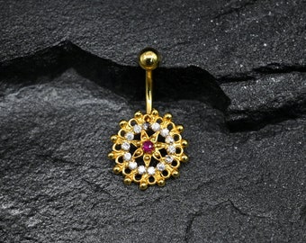 Floating Navel Ring Gold - Etsy