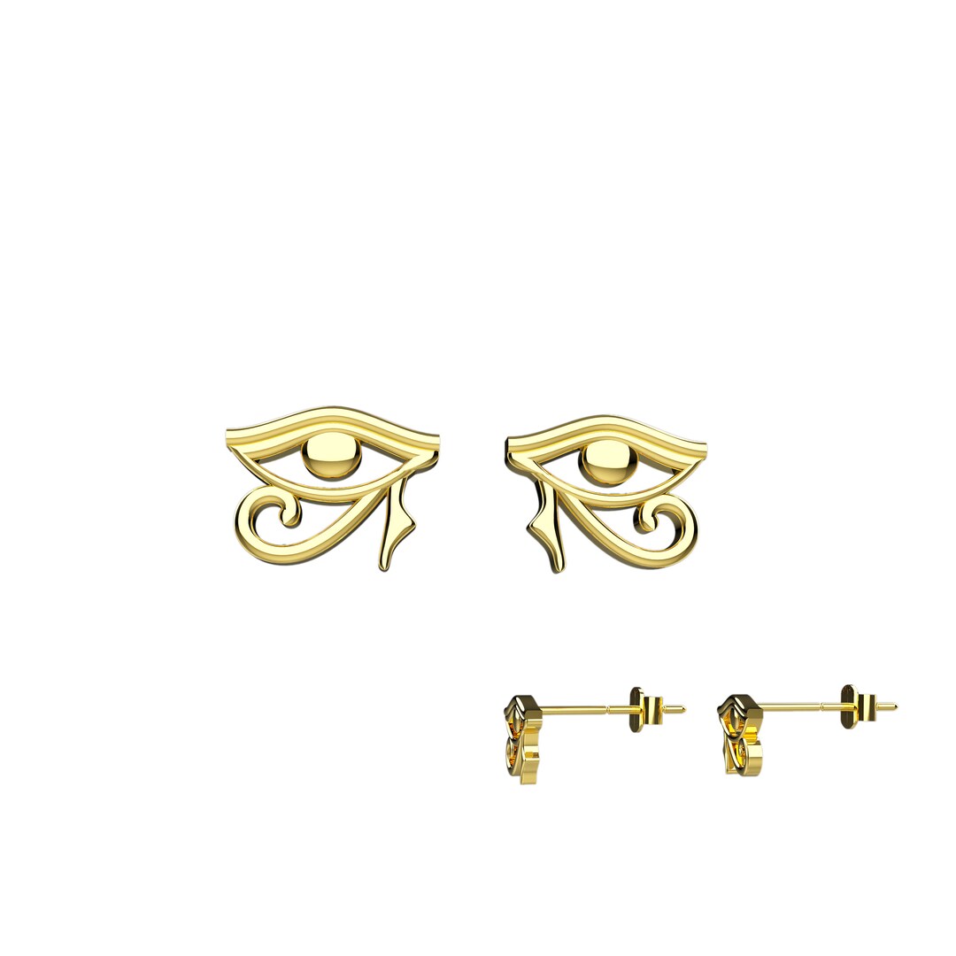 Eye of Horus Stud Earrings, Egypt Inspired Earrings, Cute Eye of Ra ...