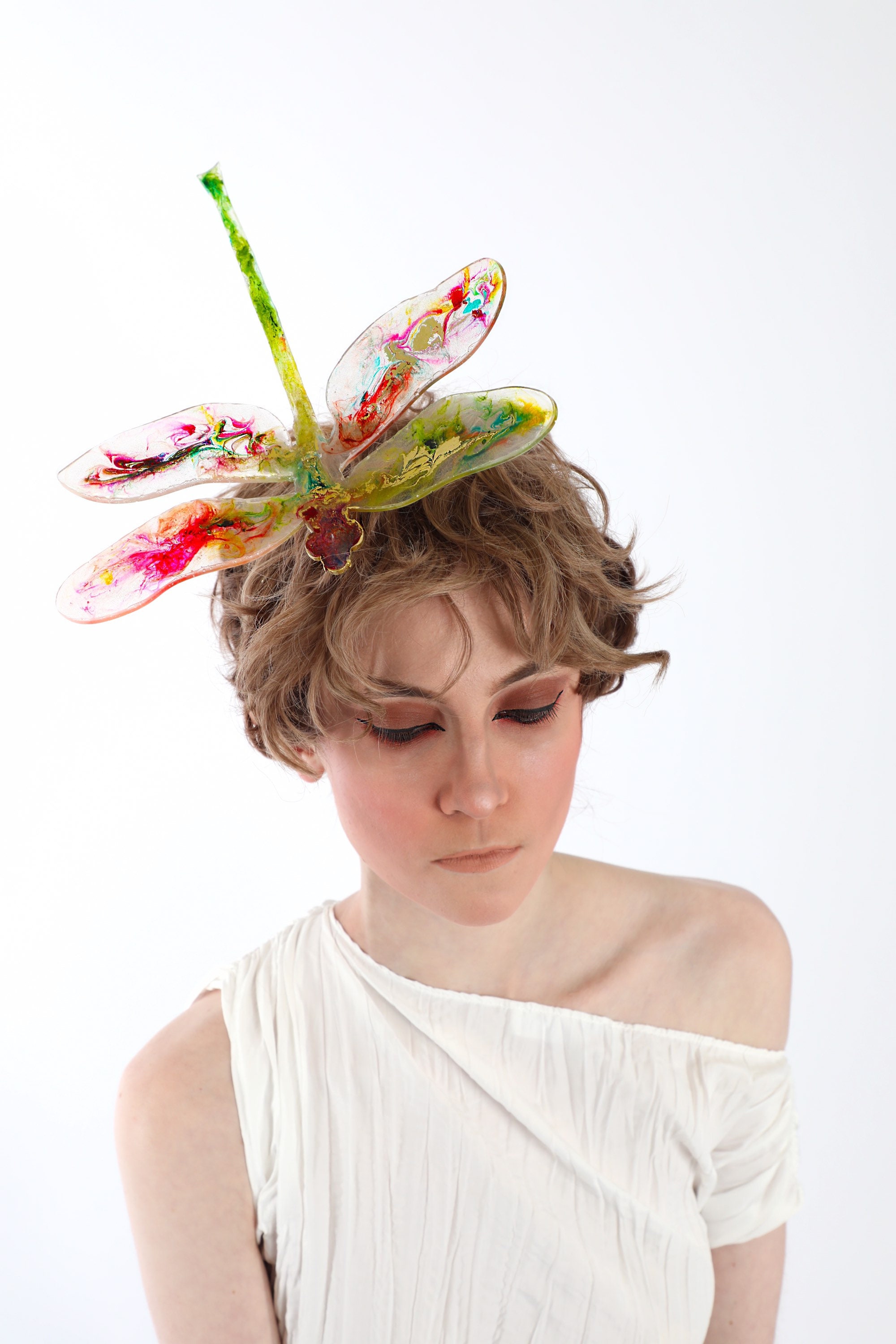 Dragonfly Fascinator Large Dragonfly Headdress Colourful Dragonfly ...