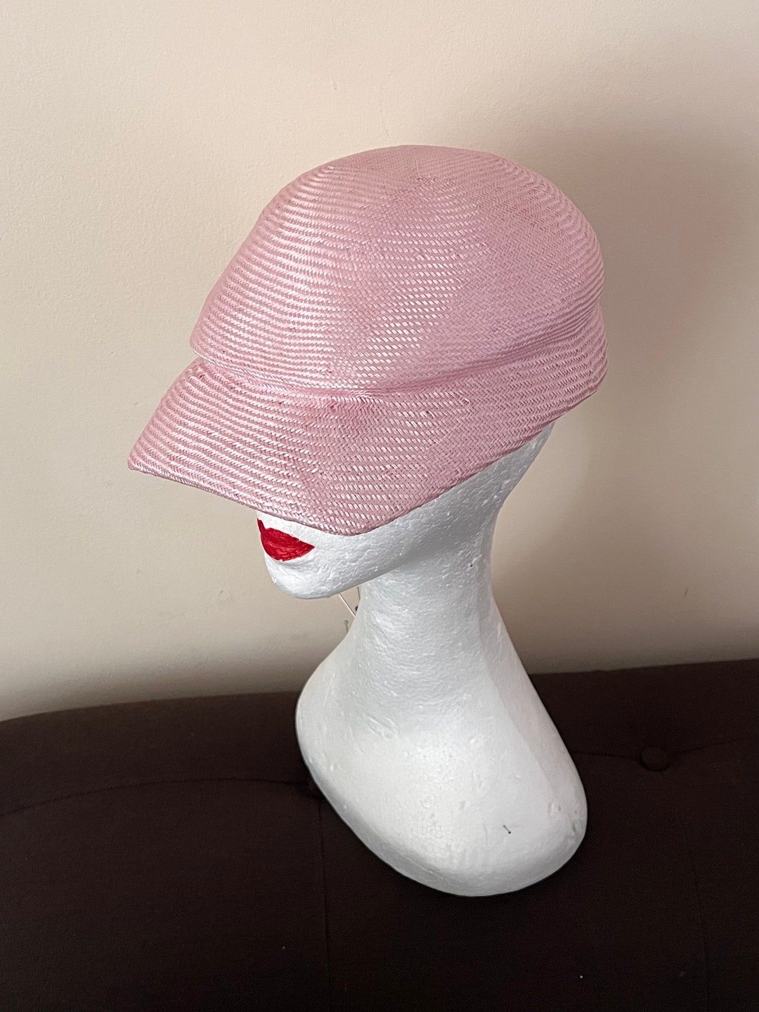 Light Pink Elegant Cap Unique Royal Ascot Hat Parasisal Luxury Cap ...
