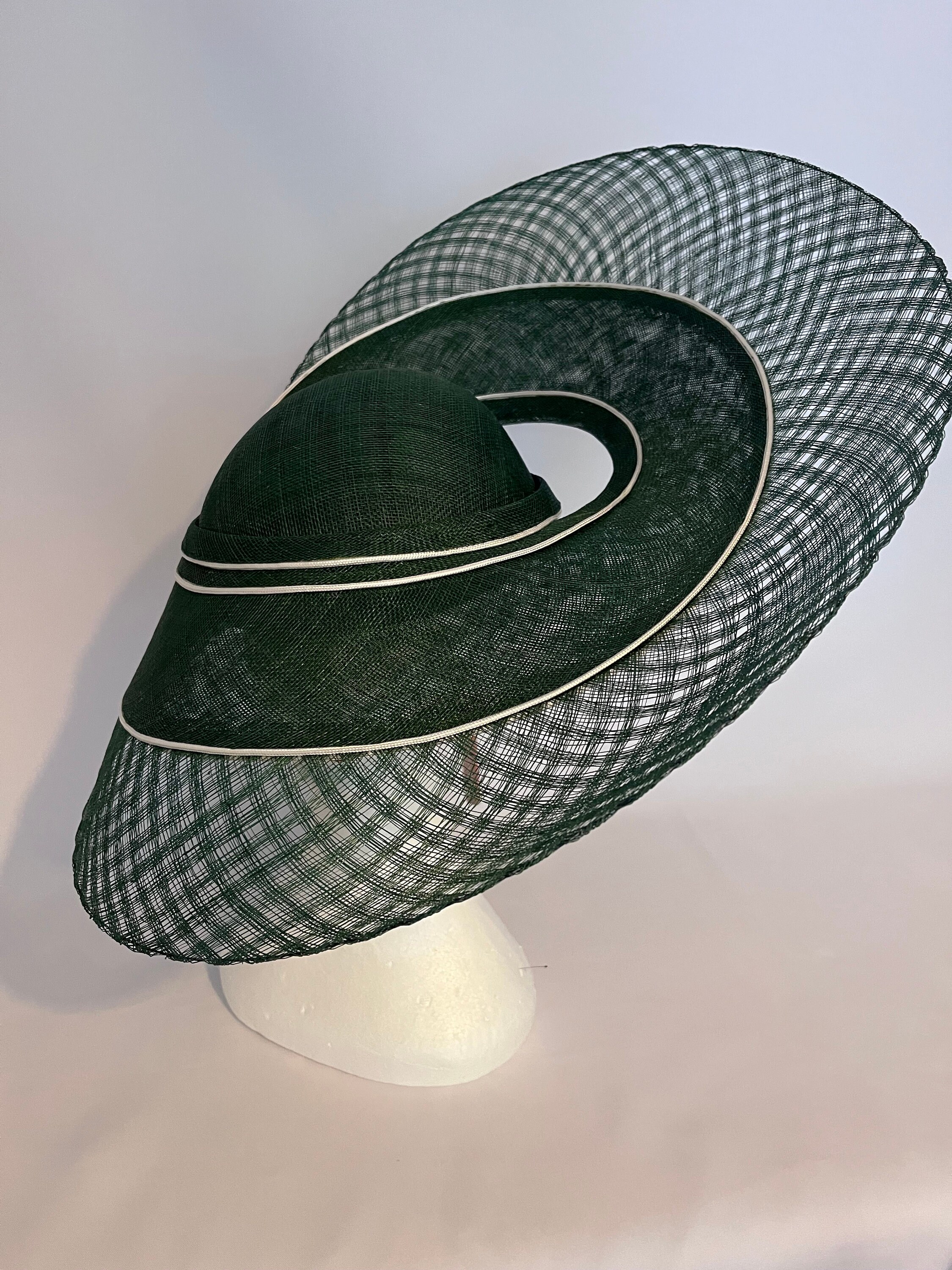 Royal Ascot Hat Dark Emerald Green Sculptural Hat Kentucky Derby Hat ...