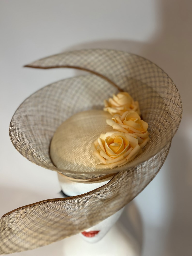 Beige Ivory Architectural Headpiece Sculptural Hat Races Ladies Day ...