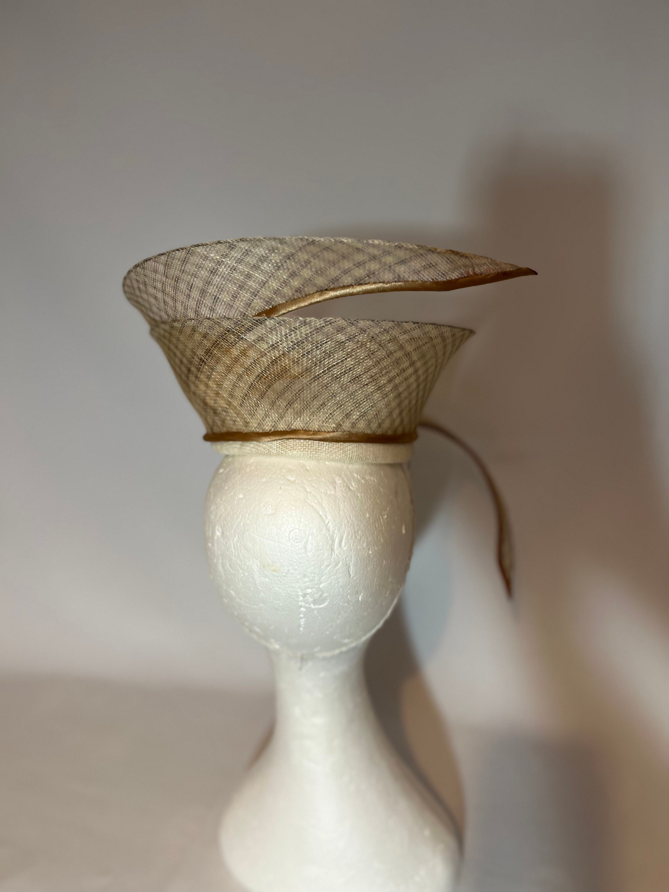 Beige Ivory Architectural Headpiece Sculptural Hat Races Ladies Day ...