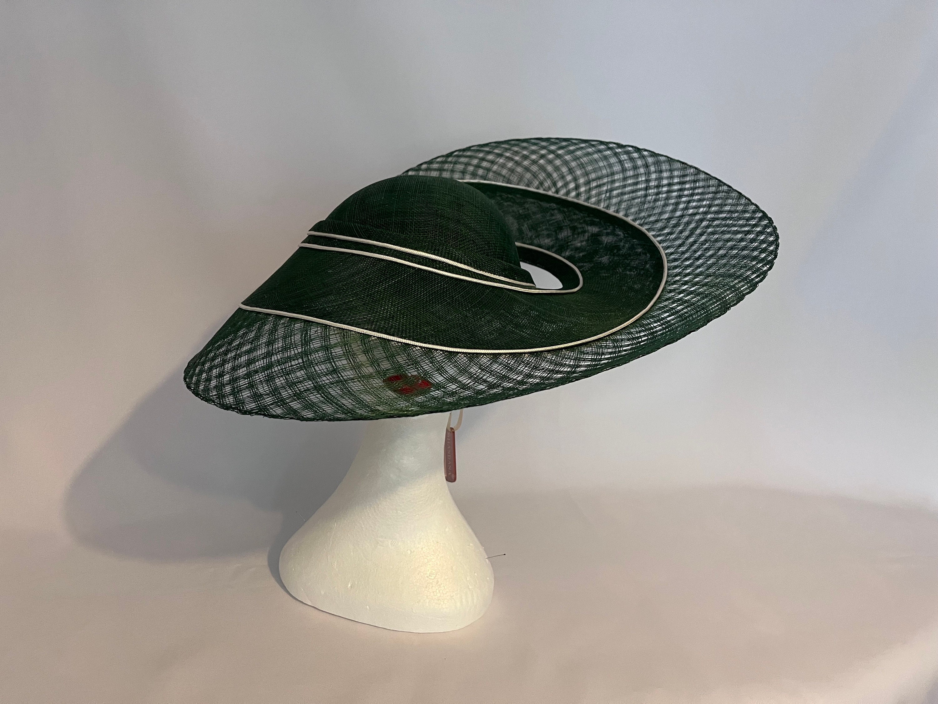 Royal Ascot Hat Dark Emerald Green Sculptural Hat Kentucky Derby Hat ...