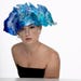 Ocean Wave Statement Headpiece – Avant Garde Water-themed Hat, Royal ...