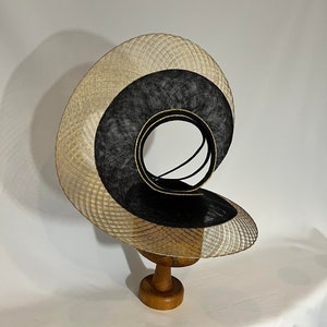 Sculptural Hat Architectural Sinamay Headpiece Royal Ascot Collection ...