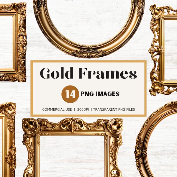 Ornate Frame Clipart - Etsy