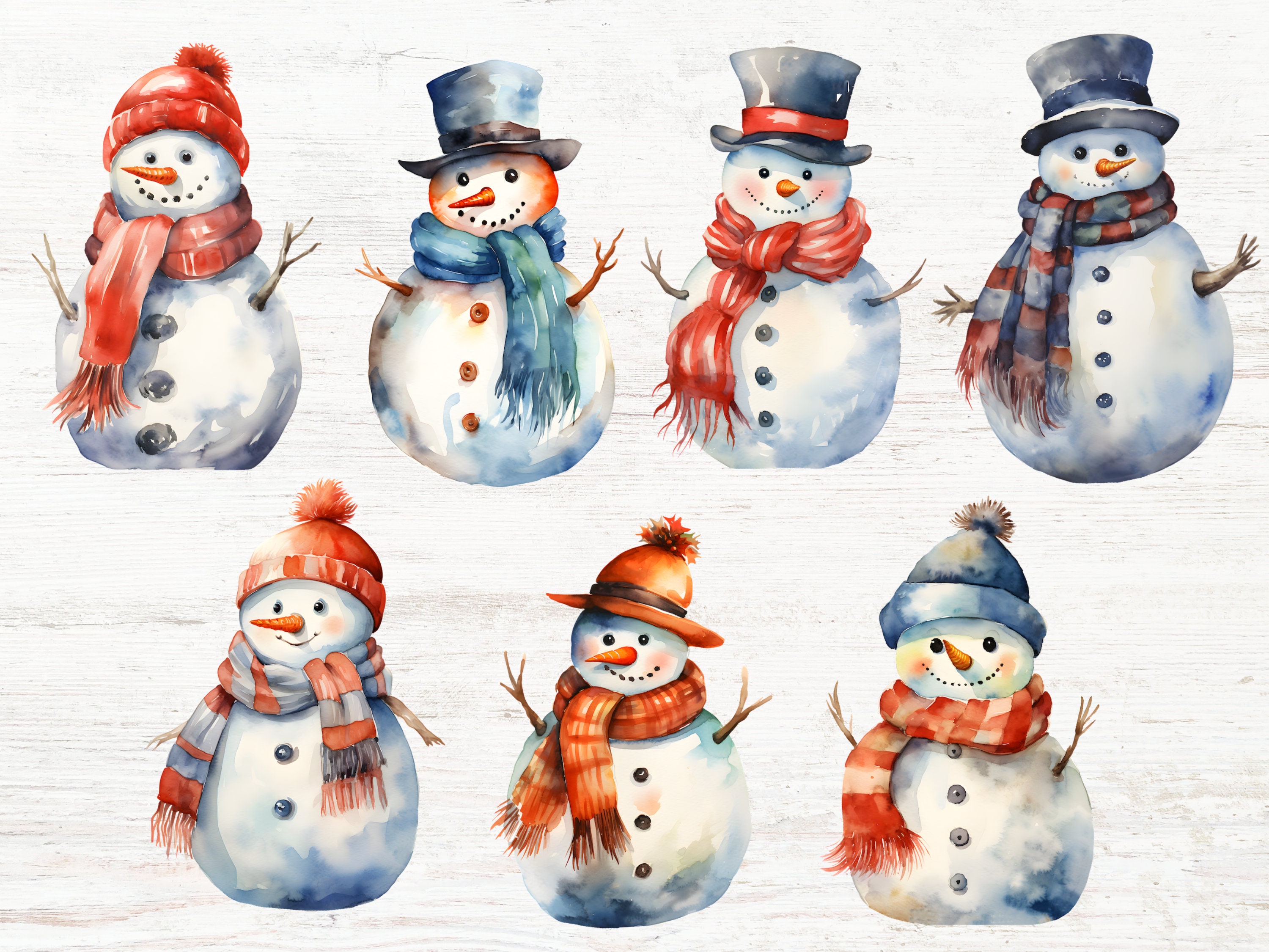 Snowman Clipart PNG Transparent, Watercolor, Christmas Winter ...