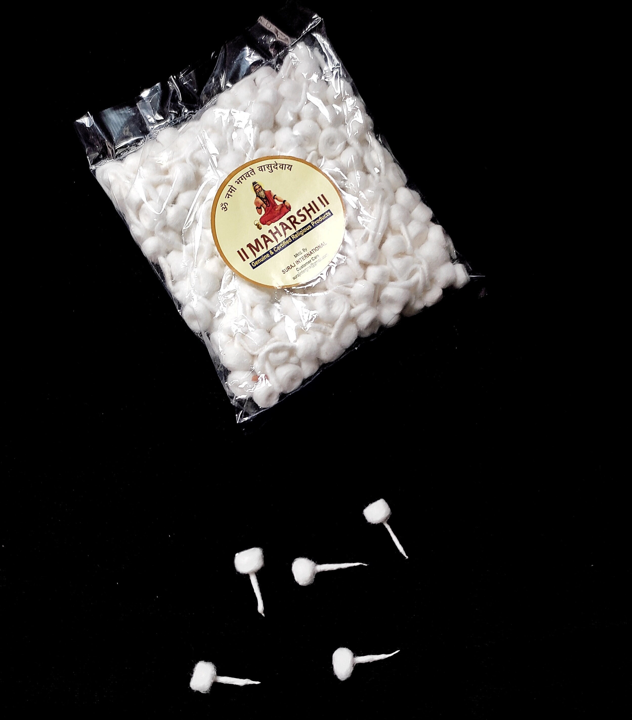 100% Organic Handmade Self Standing Cotton Wicks for Puja, Oil Lamps ...