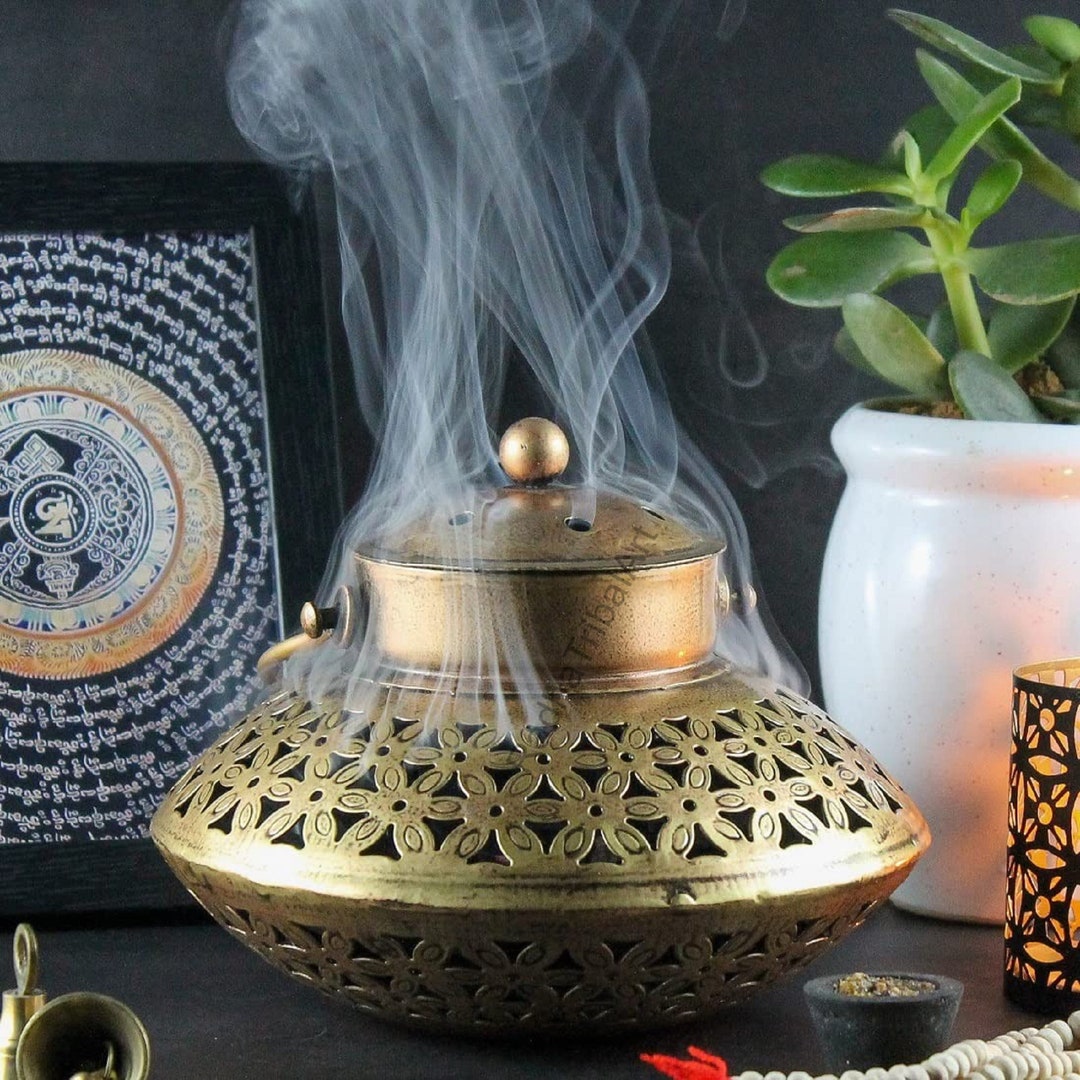 Radha Tribal Degchi Handi Dhoop T-light Holder, Metal Home Decor ...