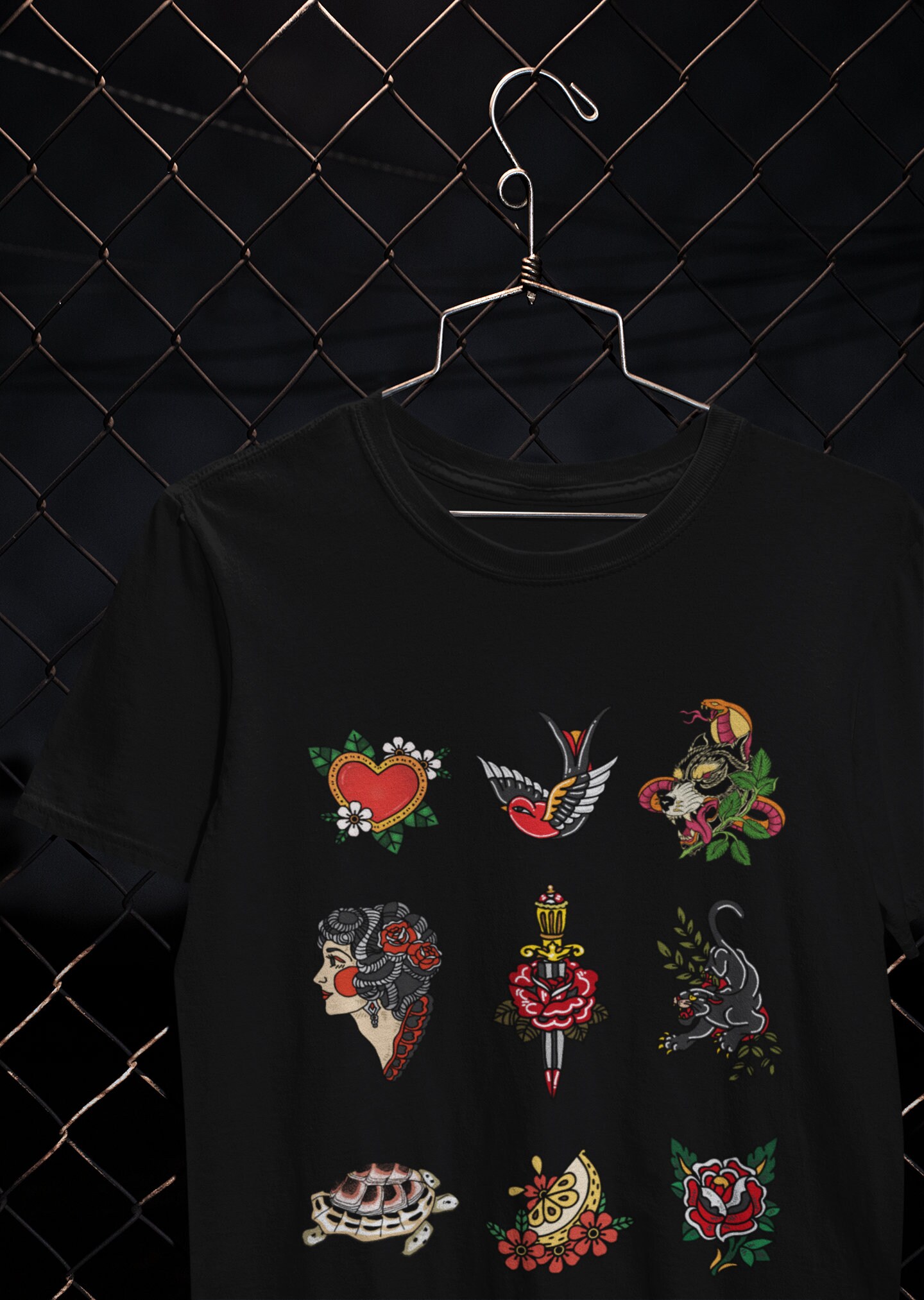 Traditional Tattoo Shirt Retro Tattoo Vintage Tattoo Edgy - Etsy