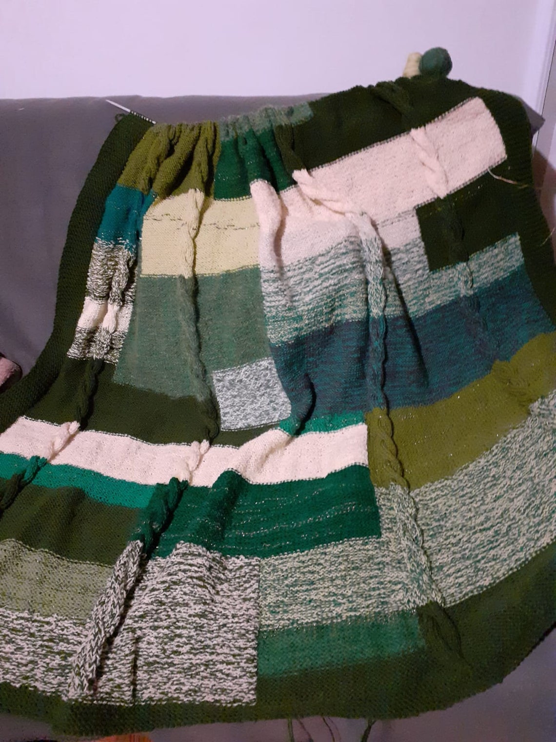 Hand-made Blanket Made of Various Kinds of Wool - Etsy