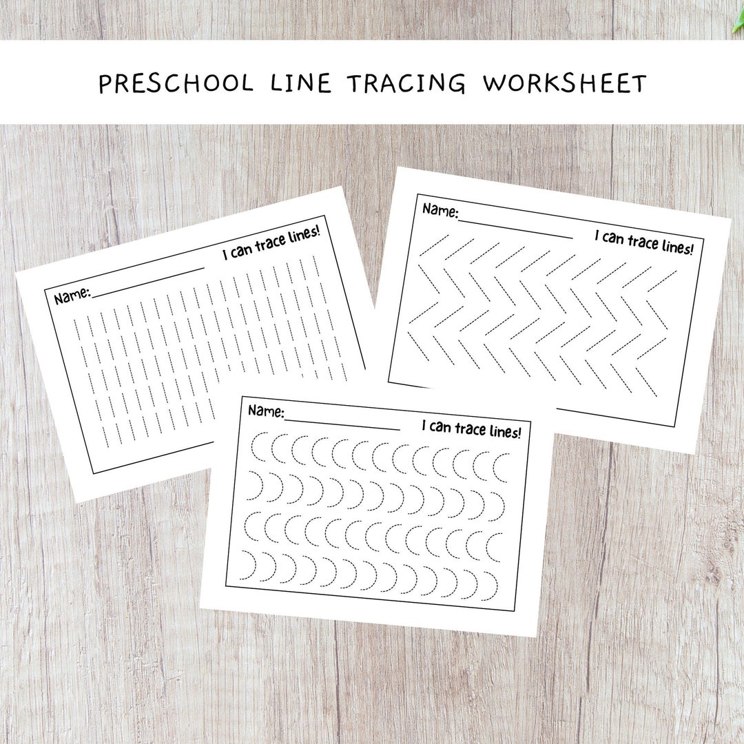 Preschool Line Tracing Worksheets, Lines Trace Pages Printable ...