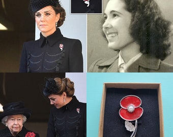 Crochet Poppy Remembrance Day Brooch Red Poppy Flower - Etsy