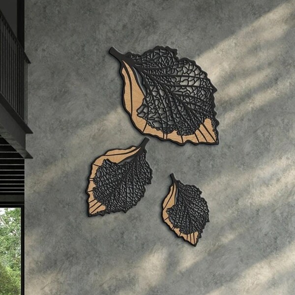 Metal Leaf Wall Art - Etsy