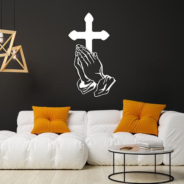Metal Wall Art Praying Hands - Etsy