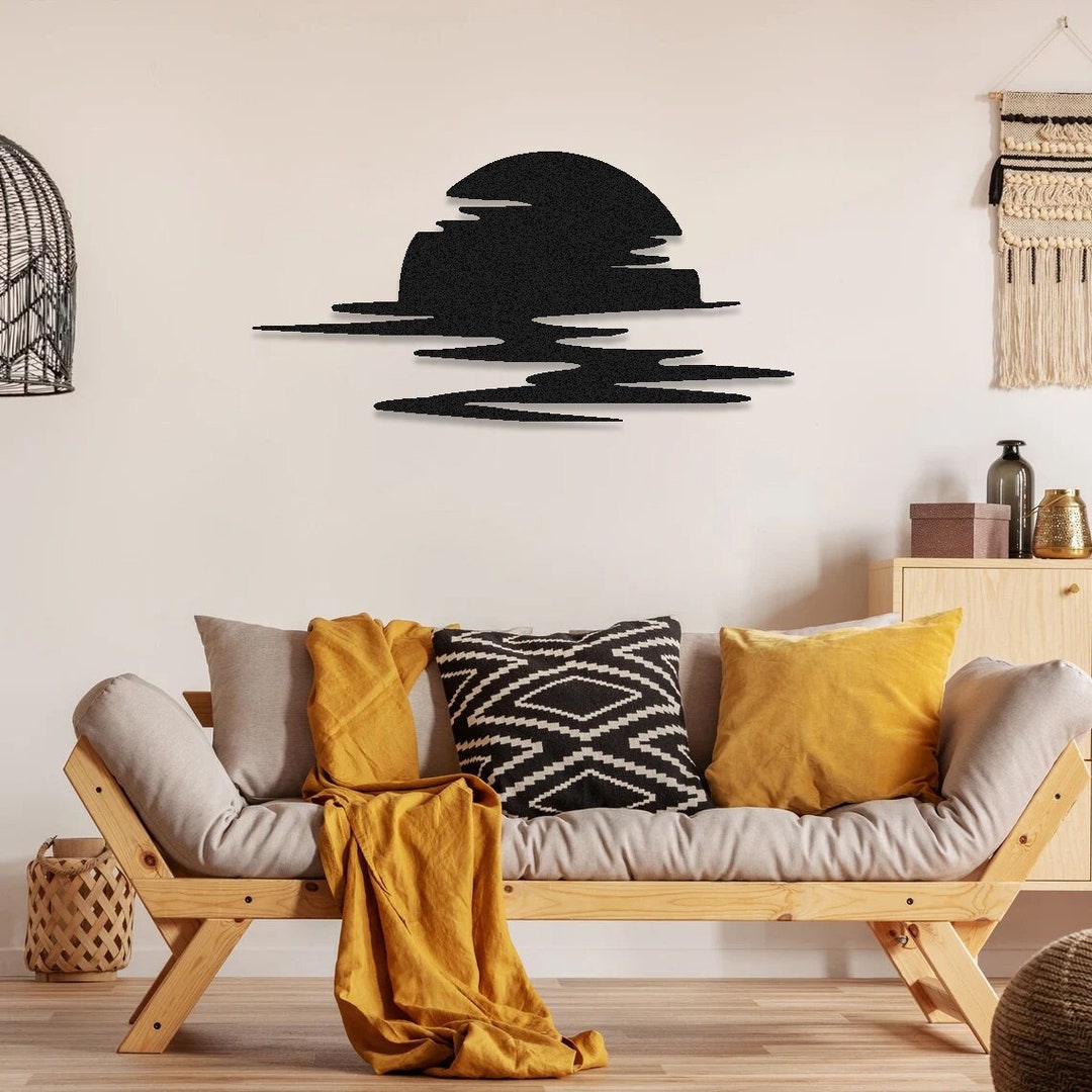 Sunrise Metal Wall Decor, Sunset Metal Wall Art, Abstract Sunset Home ...