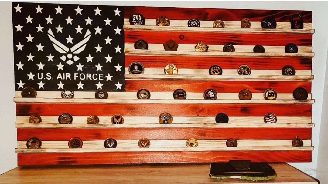 Custom Wooden Flag (military Emblems) - Etsy