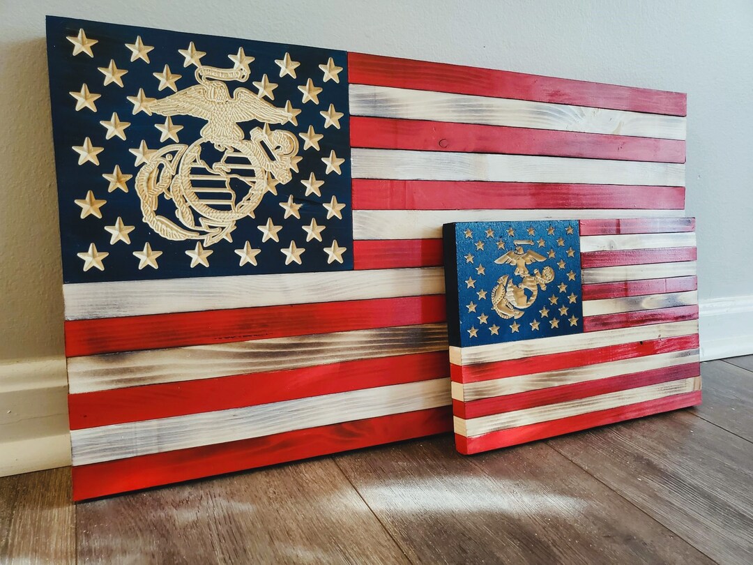 Custom Wooden Flag (military Emblems) - Etsy