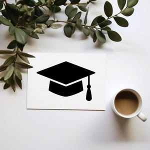 Graduation Grad Cap Silhouette Instant Download Includes SVG File, JPEG ...
