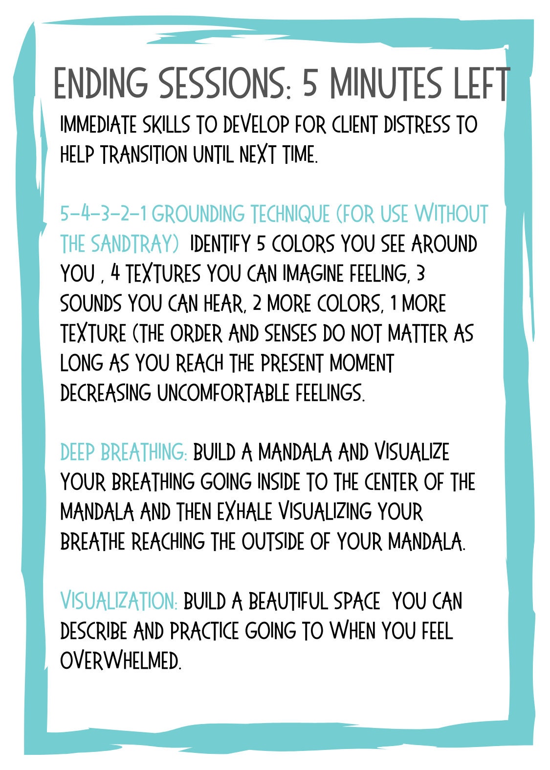 Downloadable Sandtray Cards for Therapists - Etsy