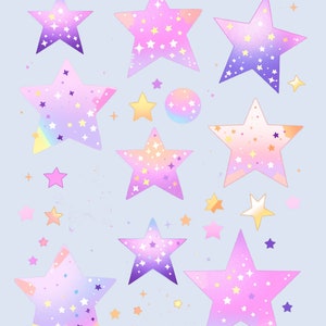 Star & Sparkle PNG Clipart Bundle: Celestial Digital Download - Etsy