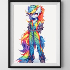 Colorful Pegasus Character Art Print - Etsy