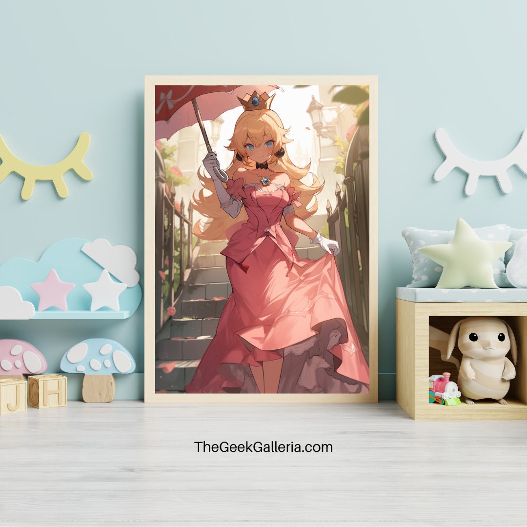 Royal Heiress With Parasol Art Print Fruity Cartoon Wall Decor Poster ...