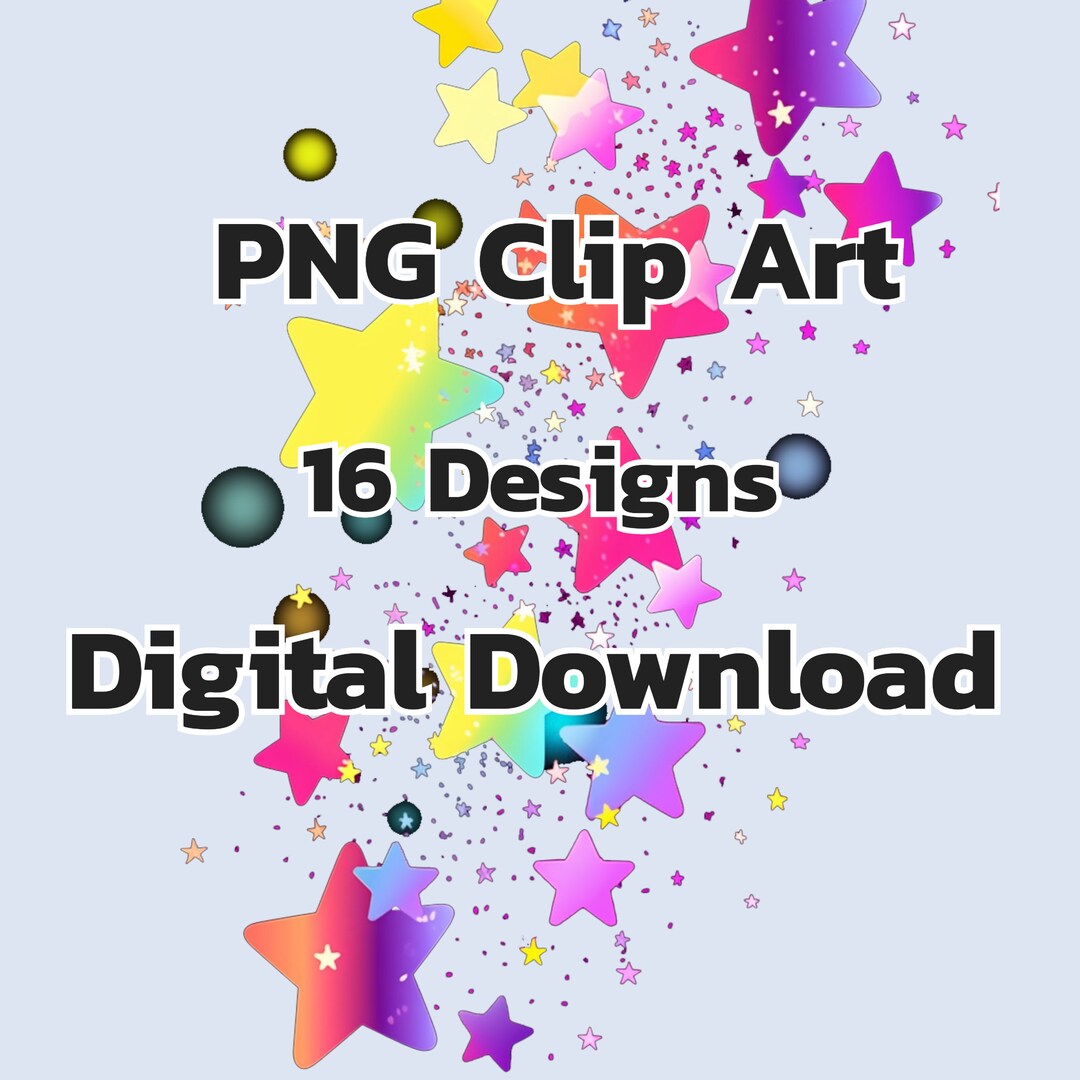 Star & Sparkle PNG Clipart Bundle: Celestial Digital Download - Etsy