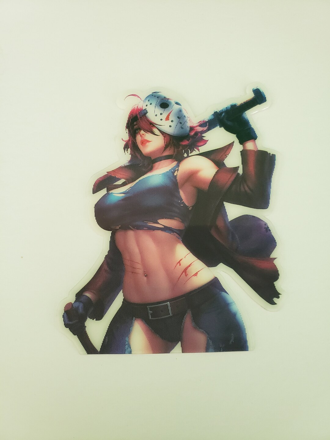 Sexy Slasher 3d Lenticular Car Sticker Anime Sticker Kawaii Etsy