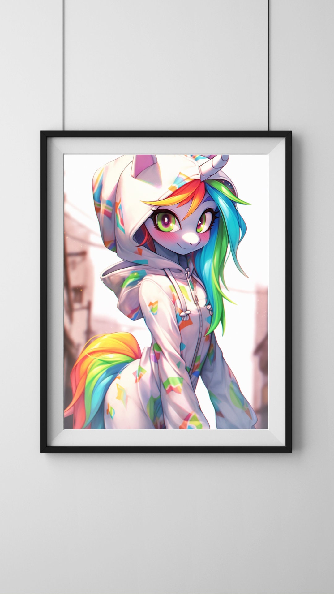 Colorful Pegasus Character Art Print - Etsy