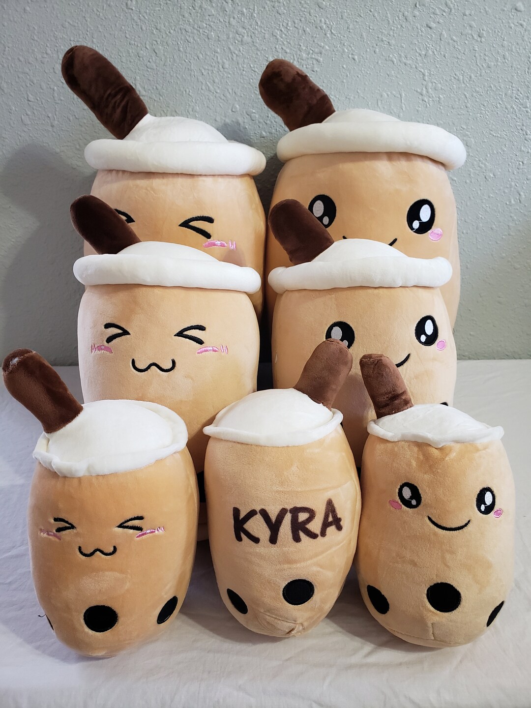 Personalized Brown Cute Plush Boba Milk Tea Stuffed Teacup Pillow Soft ...