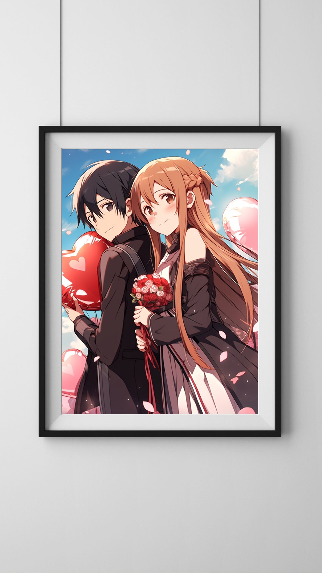 Eternal Bond Romantic Anime Couple Valentine's Art Print - Etsy