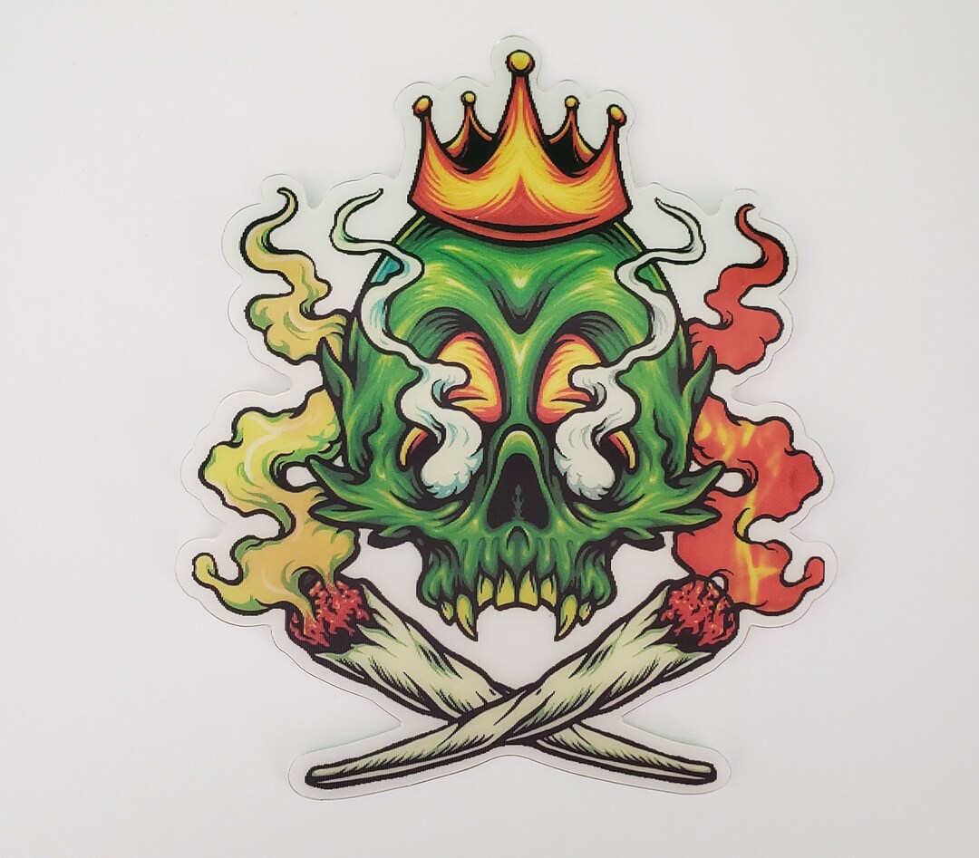 Pot Skull W/smoke, 3D Lenticular Car Sticker, Motion Sticker - Etsy