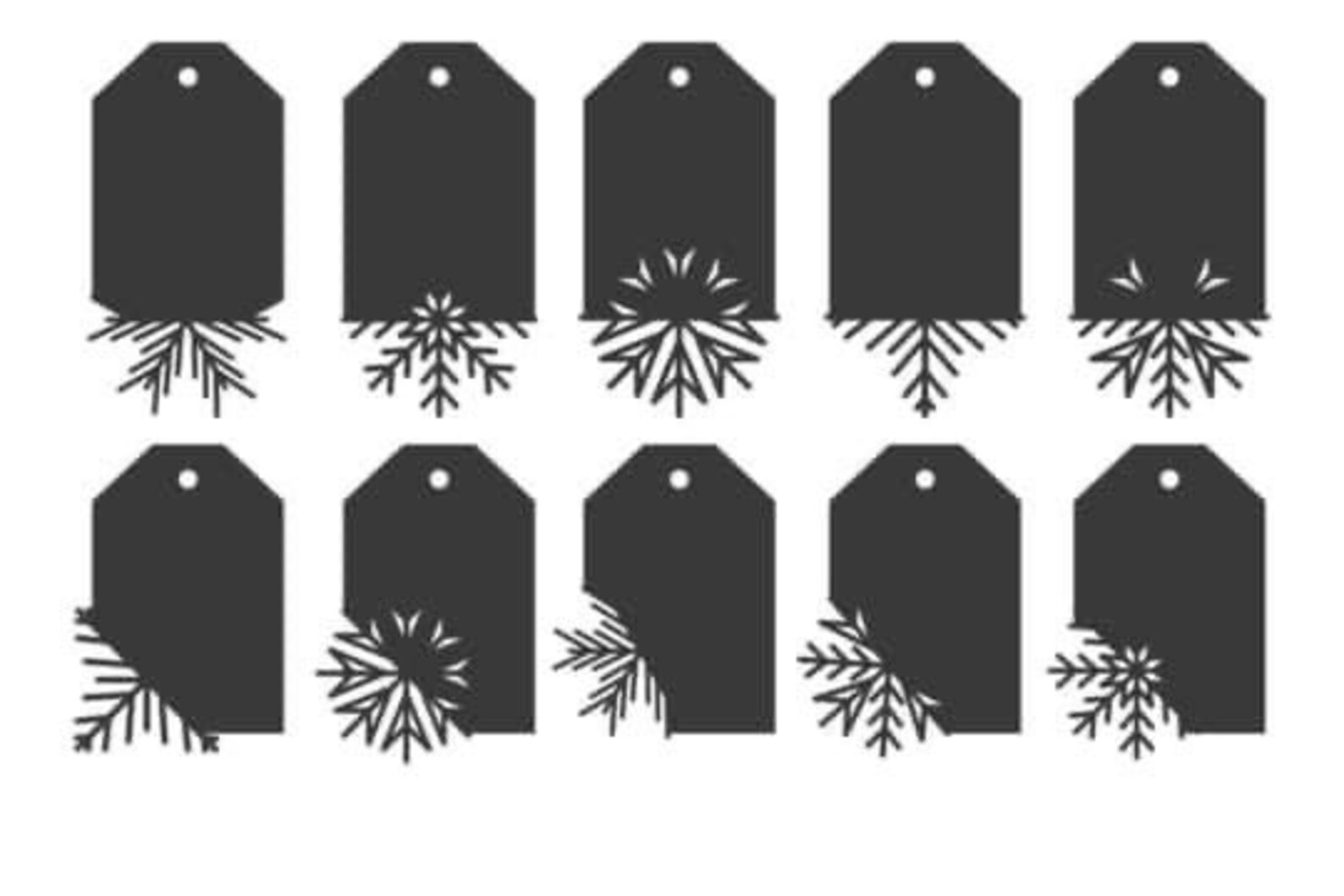 Gift Tags SVG File Instant Download, Christmas Tags Cut File for Cricut ...