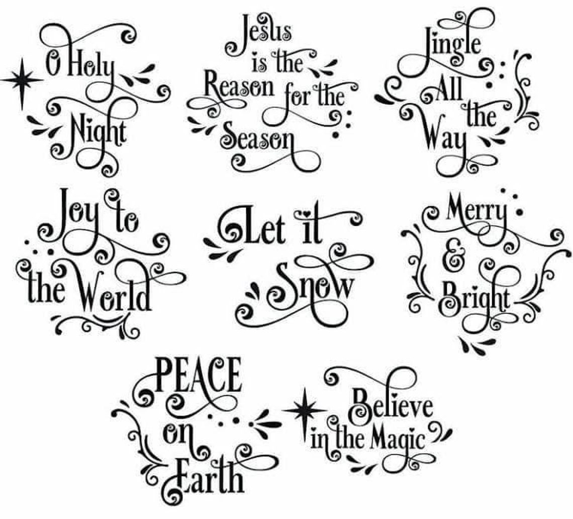 Christmas Sayings SVG Bundle, Holiday Designs (digital Download) - Etsy