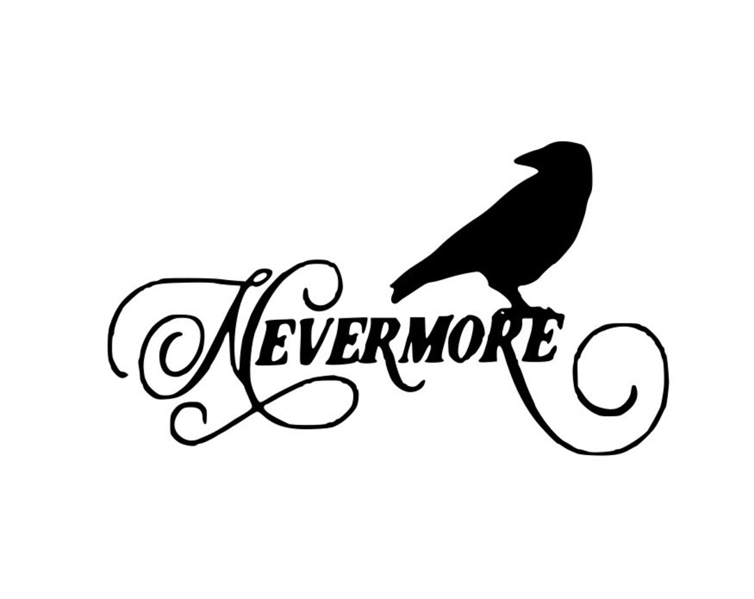 Nevermore SVG File Instant Download, Wednesday Adams Crow Cut File for ...