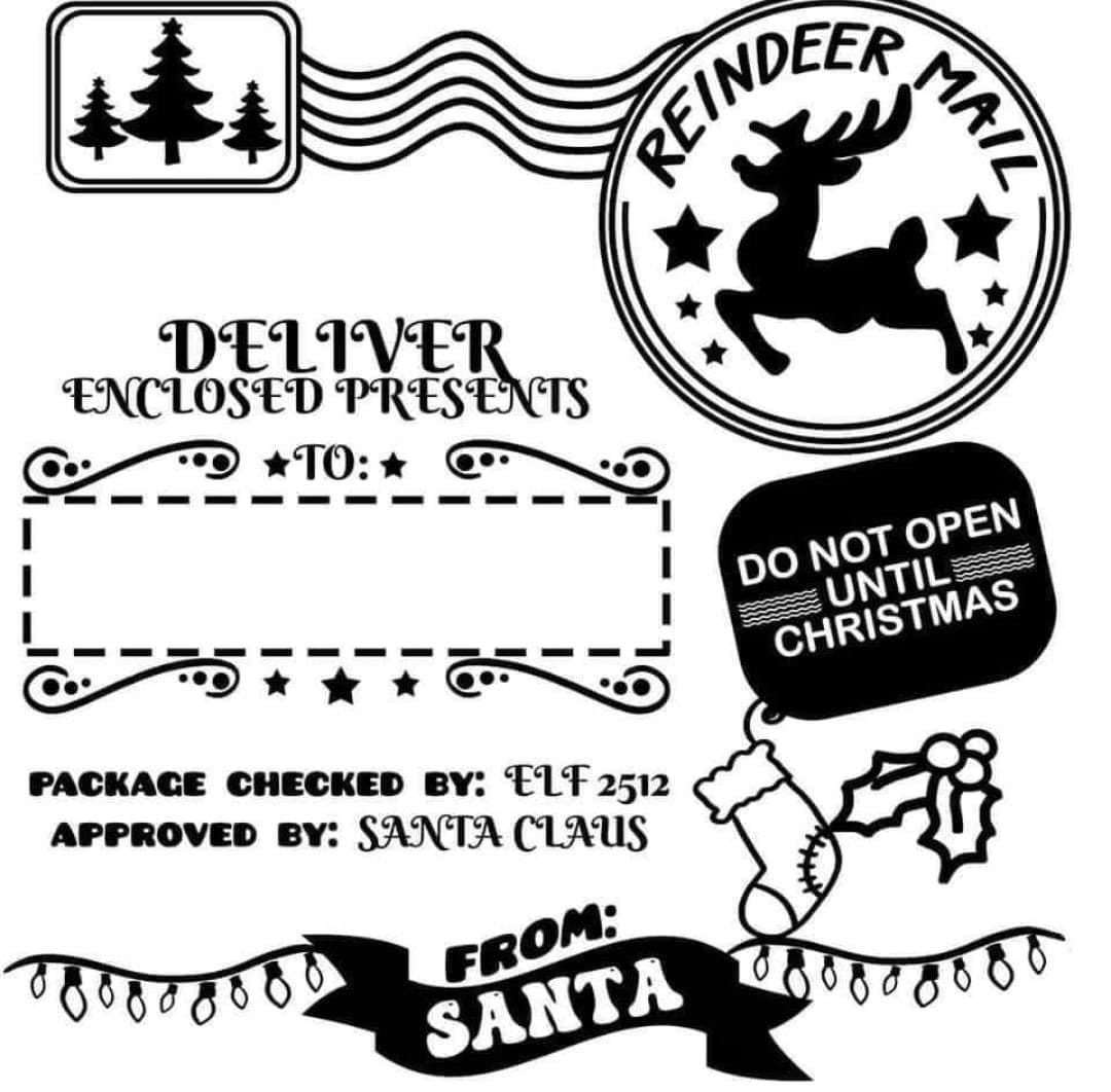 Christmas Mail SVG File Instant Download, Christmas Cut File for Cricut ...